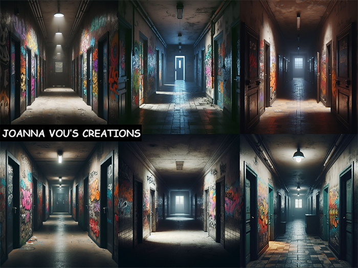 Second Life Marketplace Jv Ghetto Corridors Backdrop Textures